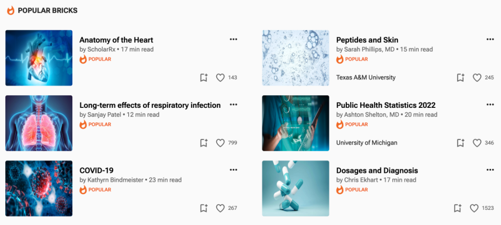 Bricks Create for Students | Rx Bricks | USMLE-Rx