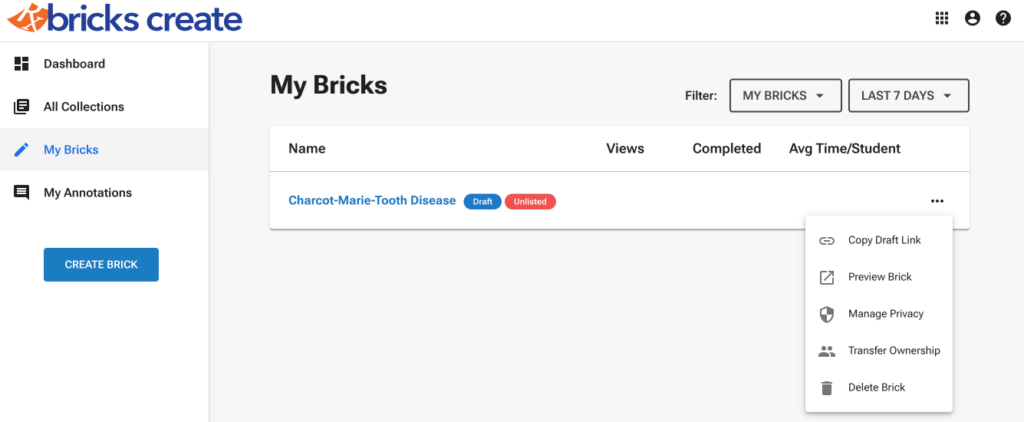 Bricks Create for Students | Rx Bricks | USMLE-Rx