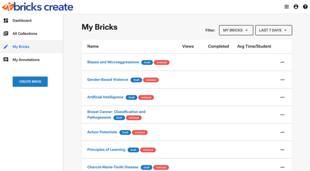 Bricks Create for Students | Rx Bricks | USMLE-Rx