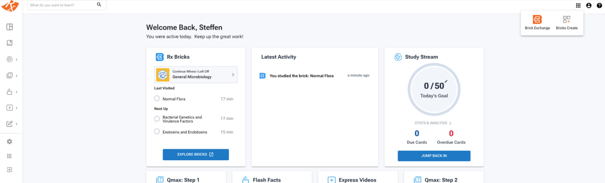 Bricks Create for Students | Rx Bricks | USMLE-Rx